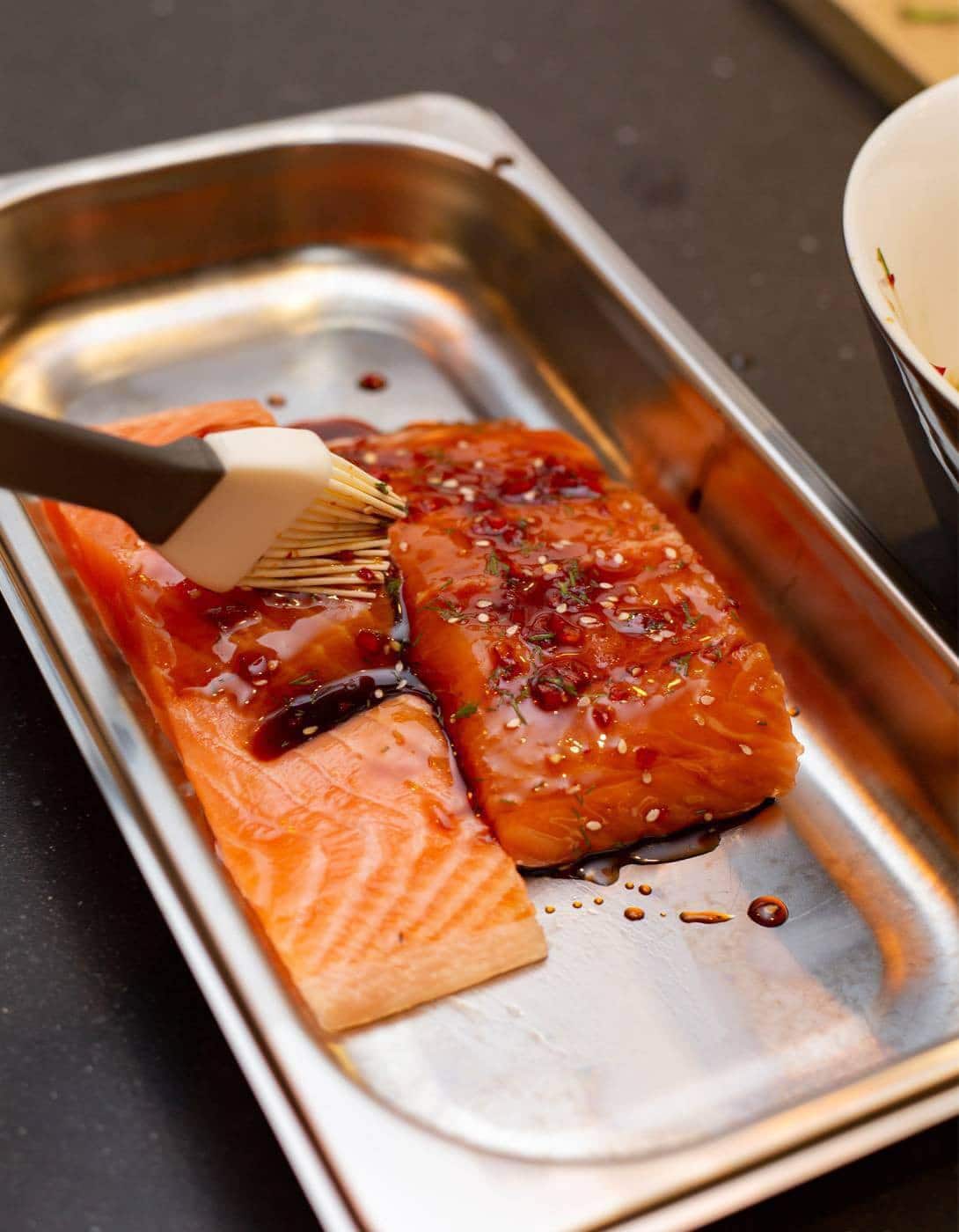 Oosterse zalm uit de stoomoven - Velthuizen Keukens Recepten