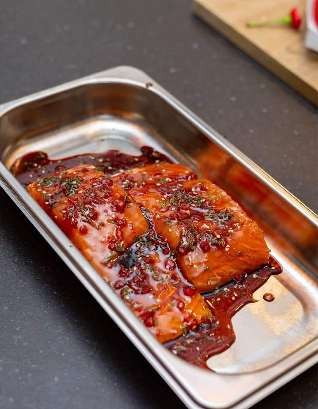 Oosterse zalm uit de stoomoven - Velthuizen Keukens Recepten